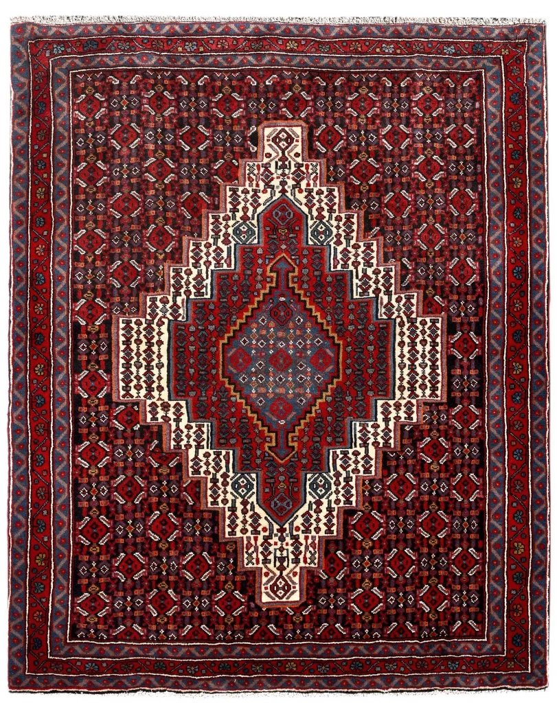 Persian Senneh Rug ~1991, Geometric Design | CarpetShip