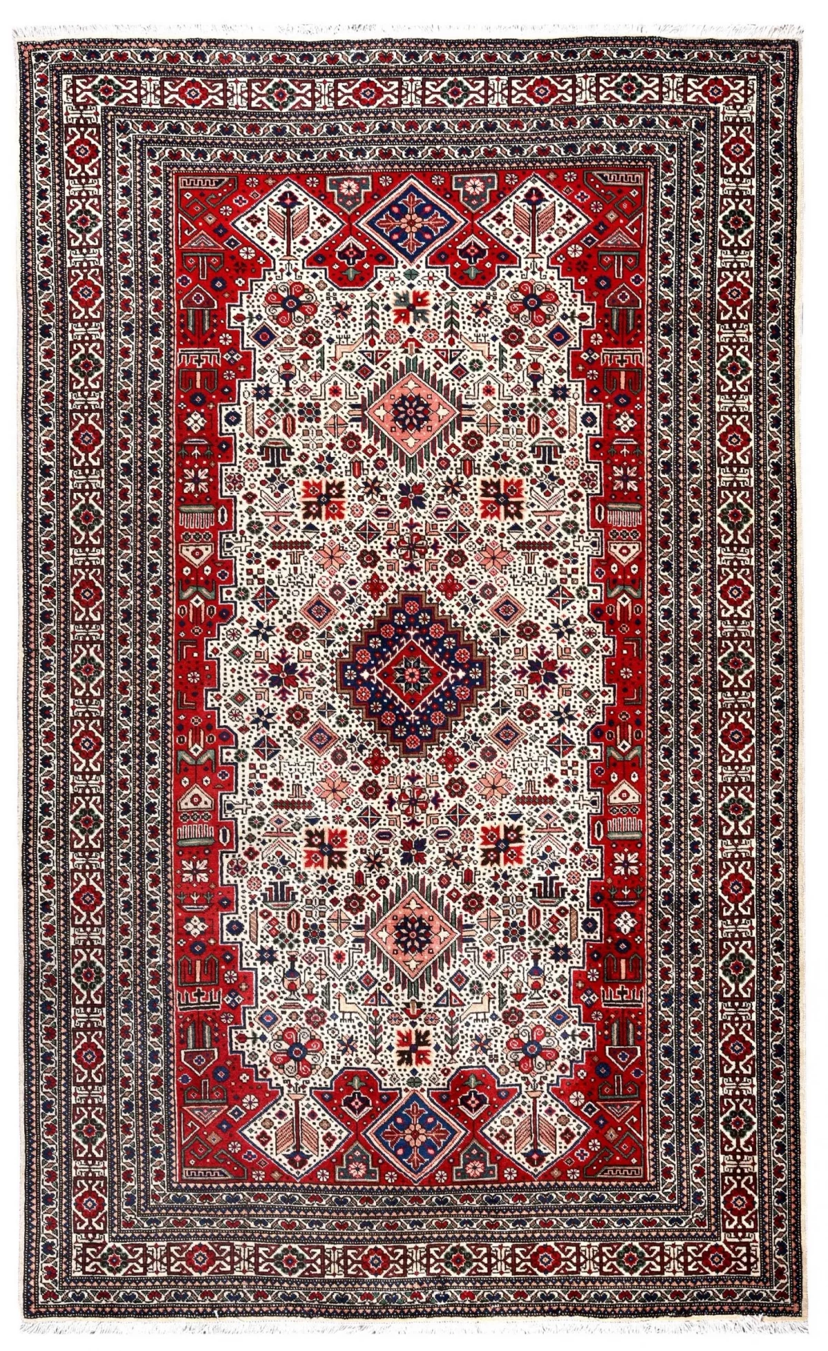 Persian Ardabil Rug ~1960, Geometric Design | CarpetShip