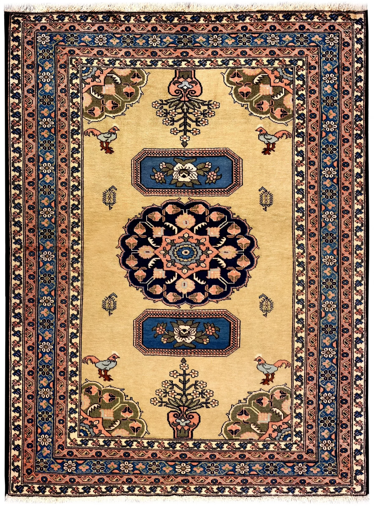 Simple Persian Rugs Handmade Persian Garden Design Rug 4' 1" X 6' 5"
