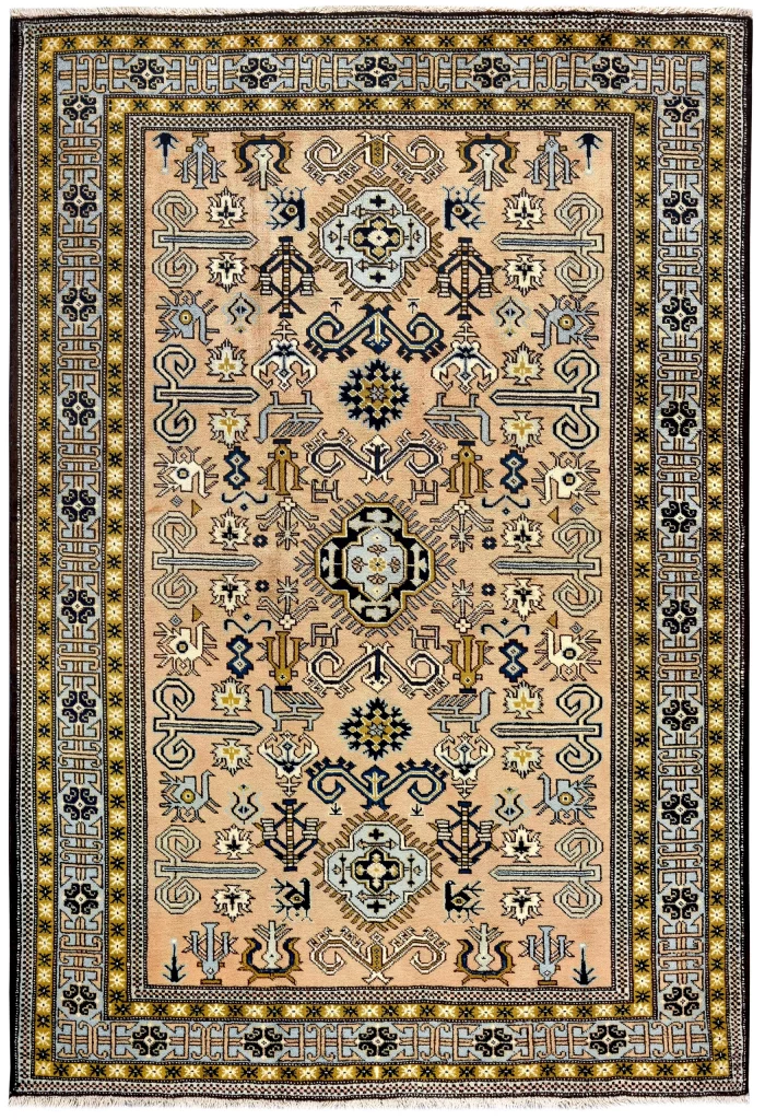 Persian Ardabil Rug ~1975, Geometric Design | CarpetShip