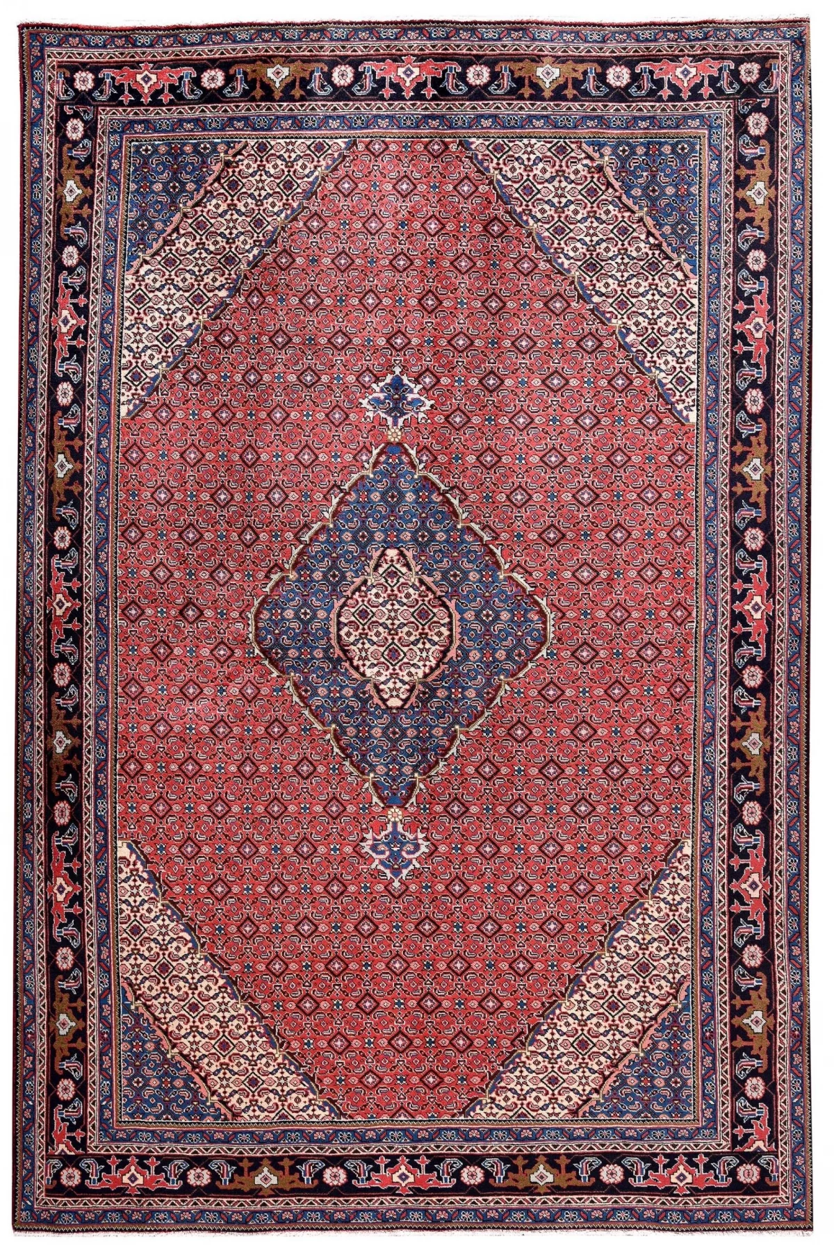 Persian Ardabil Rug ~1979, Geometric Design | CarpetShip