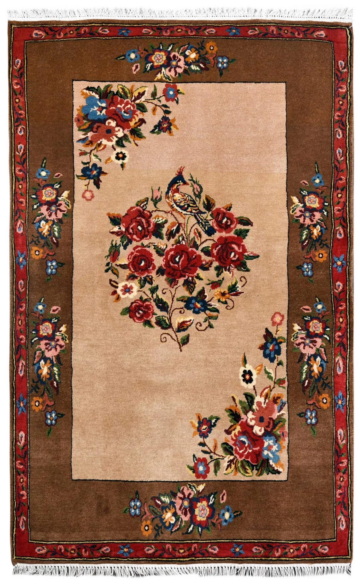 Persian Bakhtiari Rug, Brown | CarpetShip
