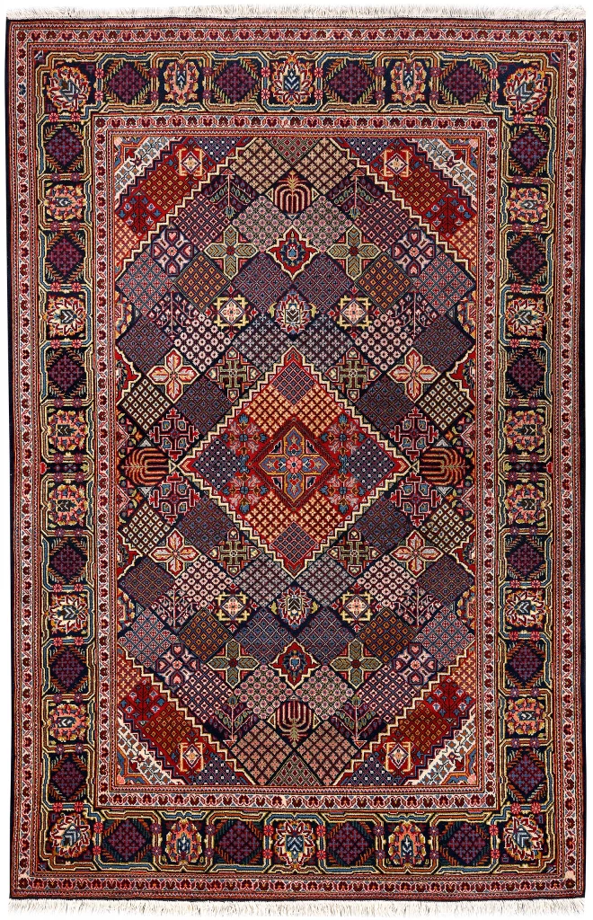Traditional Kashan Rugs, Geometric Design ~ 1960 | CarpetShip