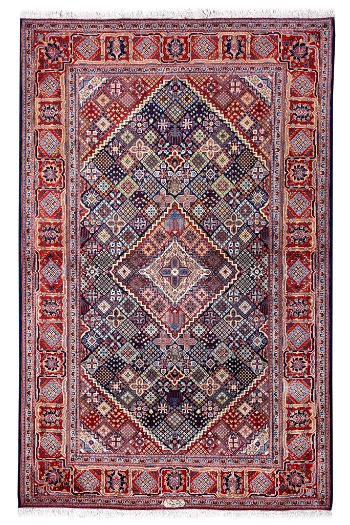 Traditional Kashan Rugs, Geometric Design ~ 1960 | CarpetShip