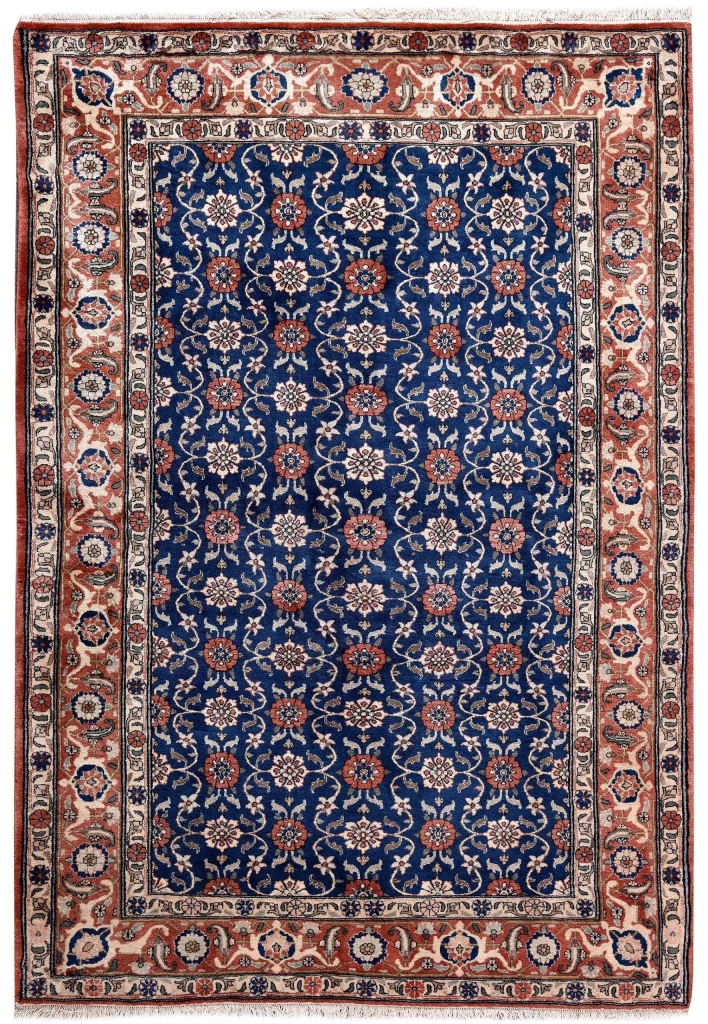 Persian Varamin Rug ~1970, Geometric Design | CarpetShip