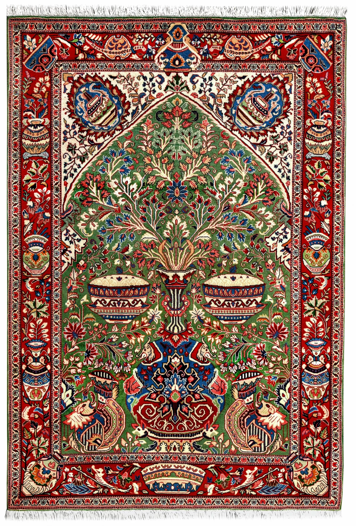Persian Sarouk Rug ~1975, Zirkhaki Design | CarpetShip