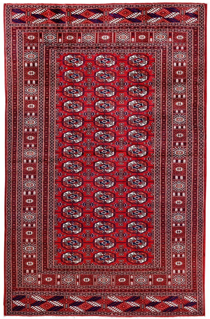 Tribal Persian Rug ~1965, Bokhara Mari Gol Design | CarpetShip